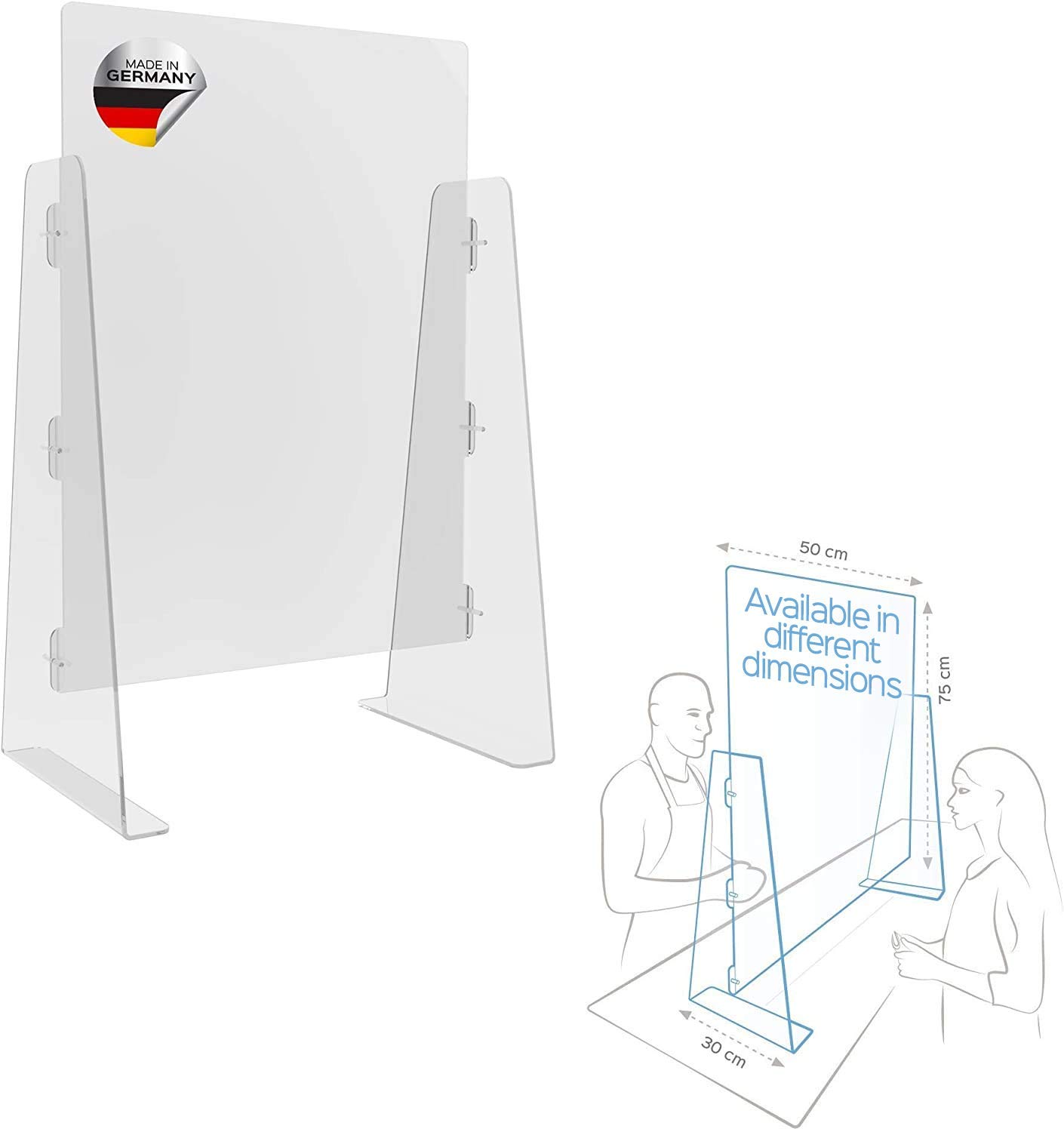 Buy bonmedico Spit protection counter attachment made of transparent ...