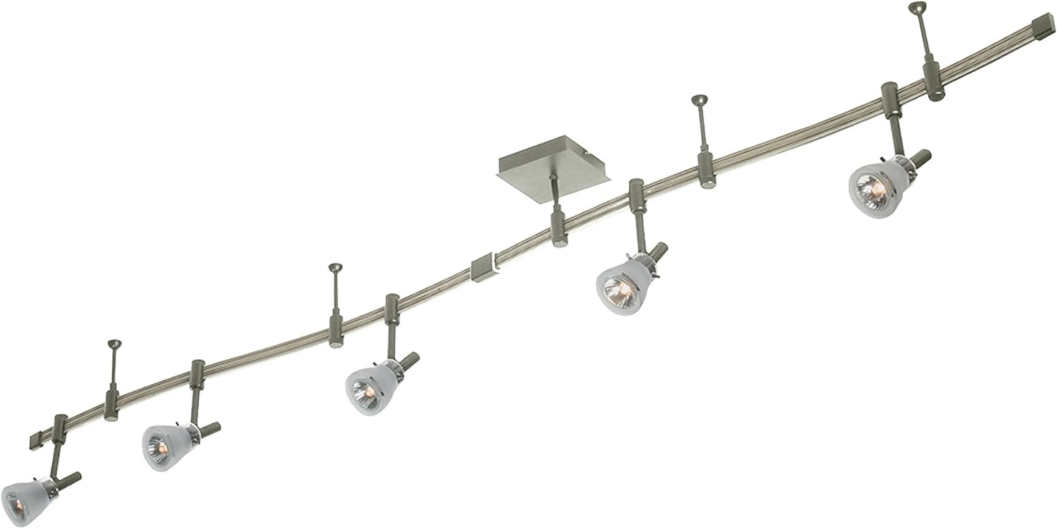 Eurofase 12491-018 Ozone 5-Light Track Kit, Satin Nickel/Frost - Amazon.com