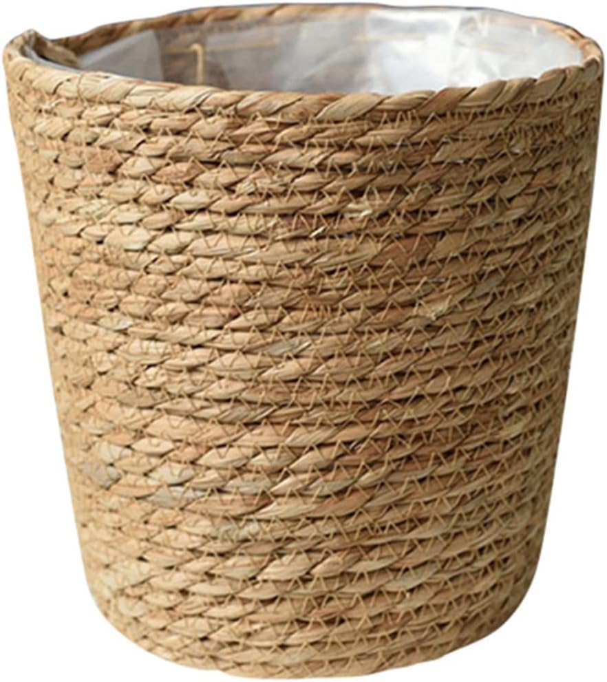 Amazon.com : VOSAREA Outdoor Decor Seagrass Planter Basket Straw Plant ...