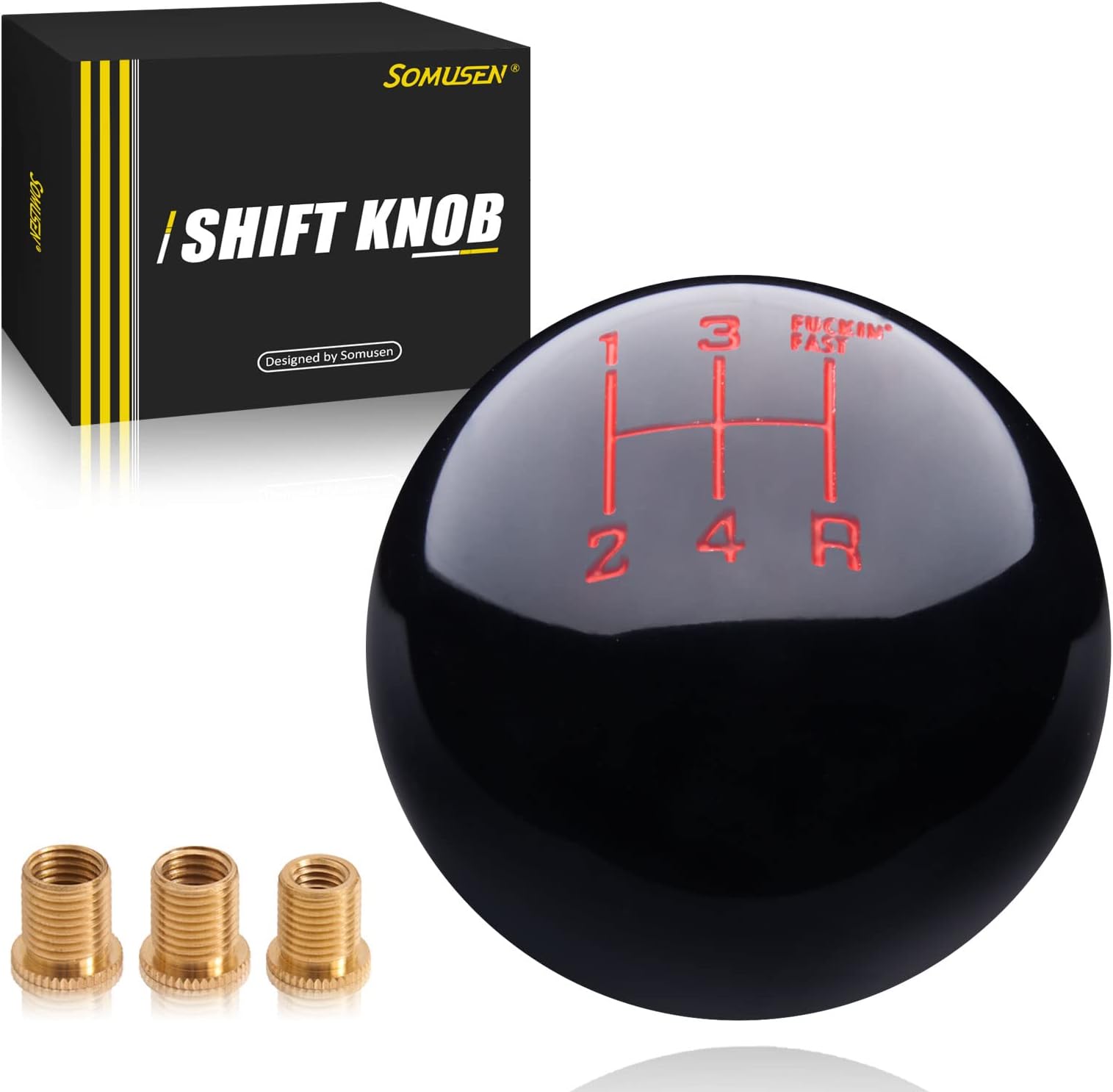 Amazon.com: DEWHEL Round Ball Billet M12x1.25 5 Speed Short Throw ...