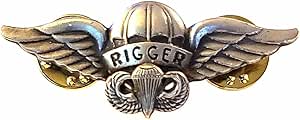Amazon.com: Airborne Rigger Jump Wing Badge Insignia Parachute Military ...