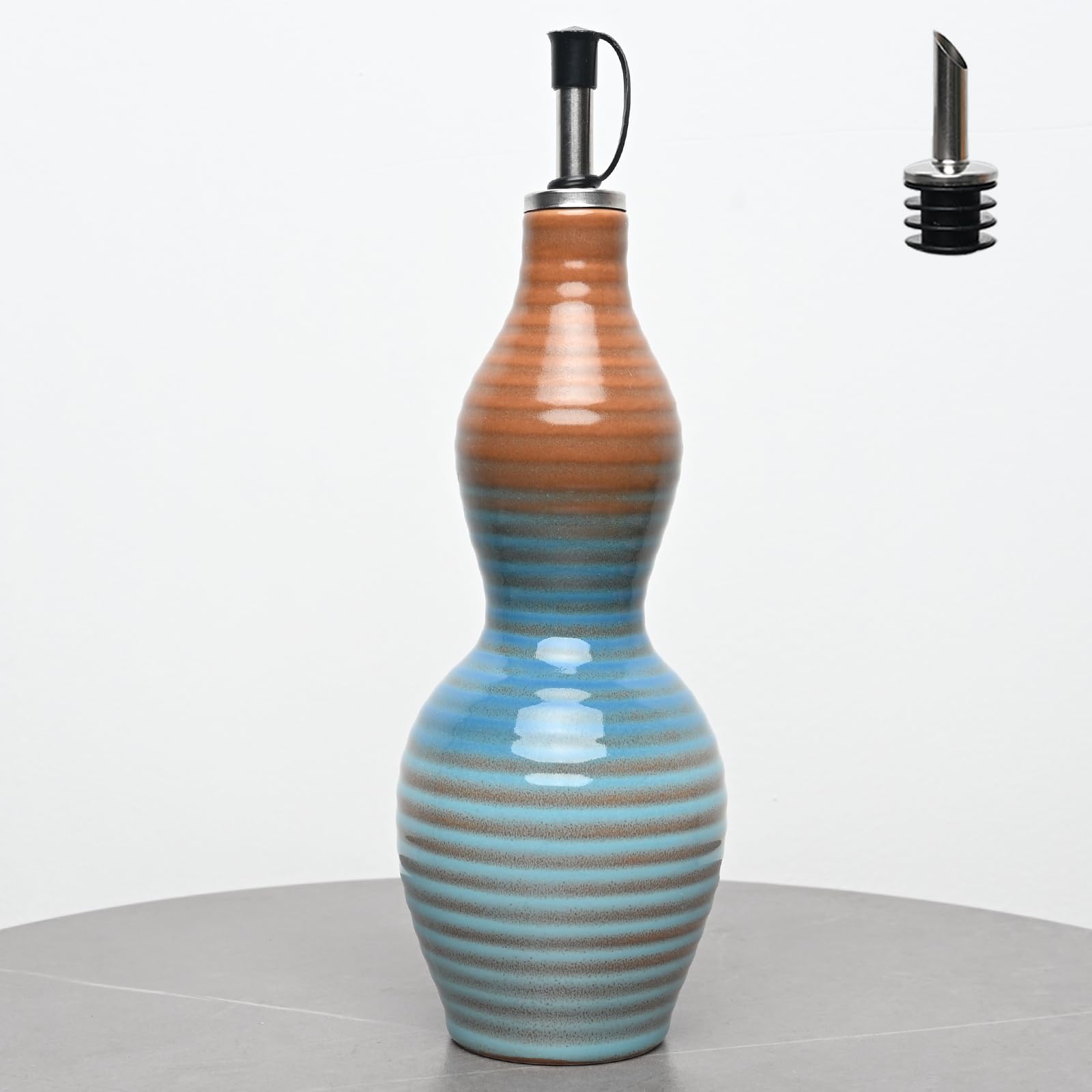 Amazon.com: ANLYAWX Handcrafted Ceramic Olive Oil Dispenser - Small ...