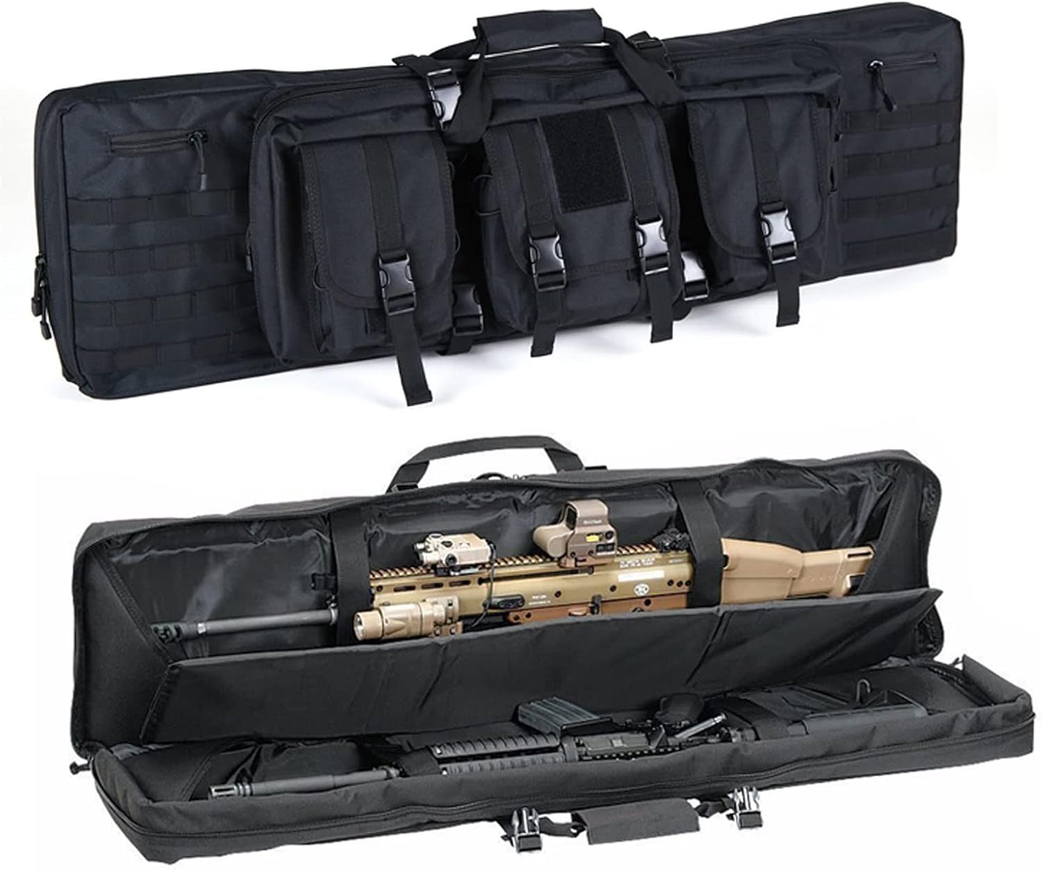 Amazon.com: Double Rifle Soft Case, Tactical Double Gun Case, Tactical ...