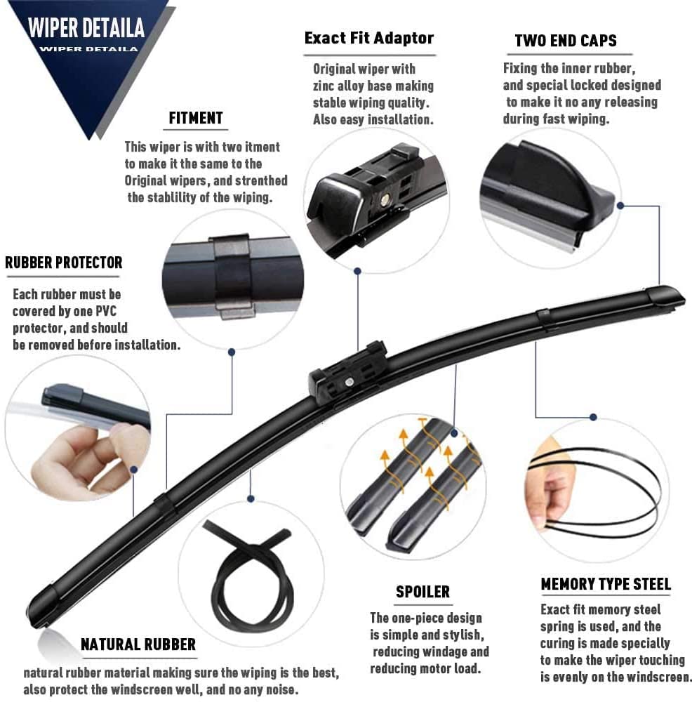 Snapklik.com : 3 Wipers Factory Replacement For 2018-2021 VW Volkswagen ...