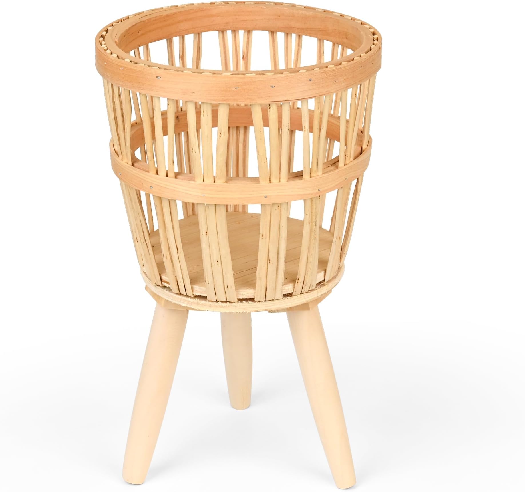 Amazon.com: Navaris Rattan-Style Plant Stand Set For House And Outdoor ...