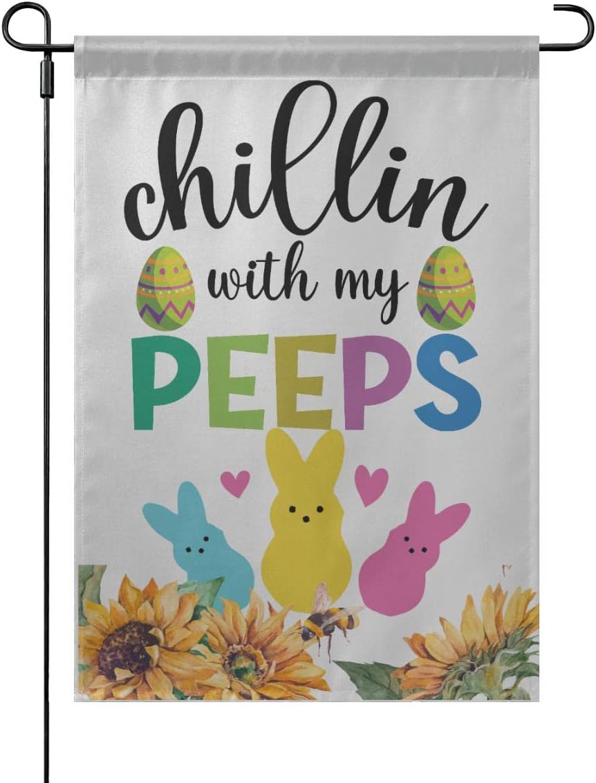 Amazon.com : Seasonal Garden Flags 12x18 Double Sided Chillin' with My ...