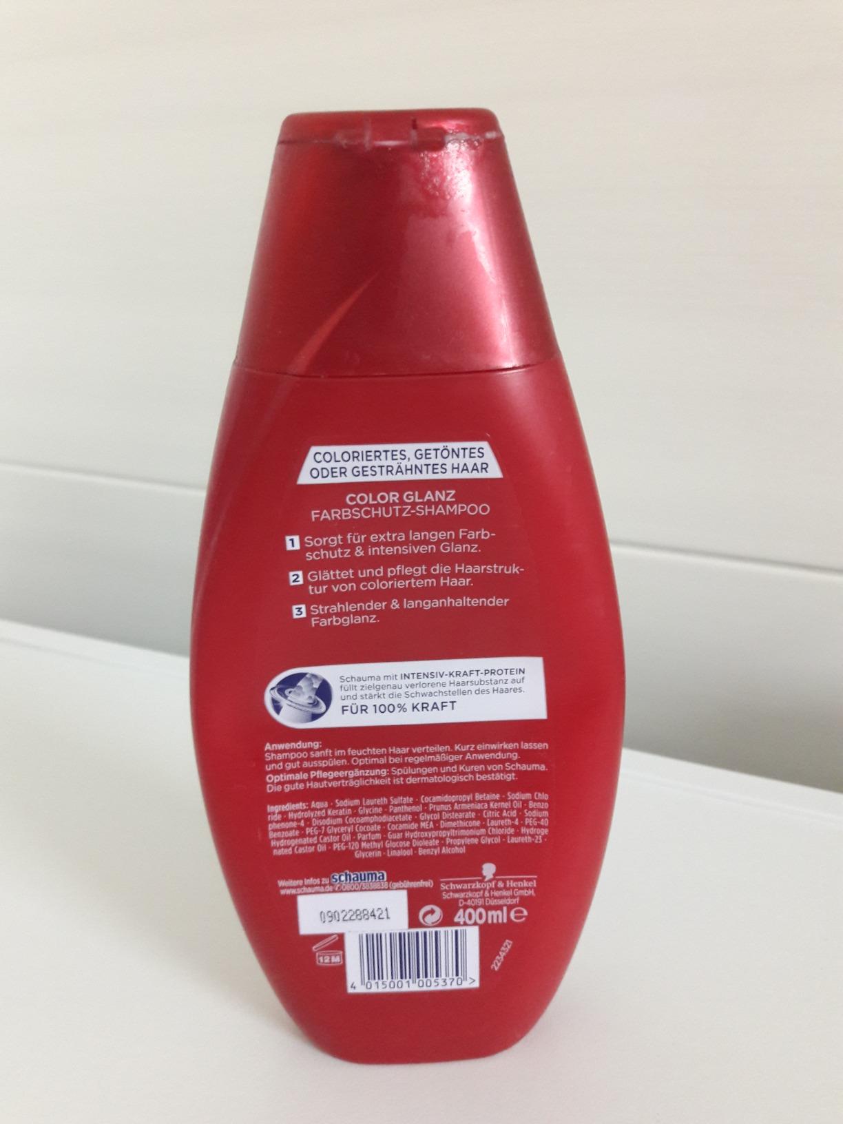 Schauma Color Glanz Shampoo, (4 x 400 ml) : Amazon.de: Kosmetik