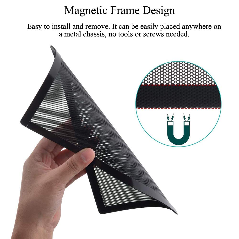 Buy 120 x 240mm PC Case Dust Mesh Filter, [2 Pack] Magnetic Frame ...