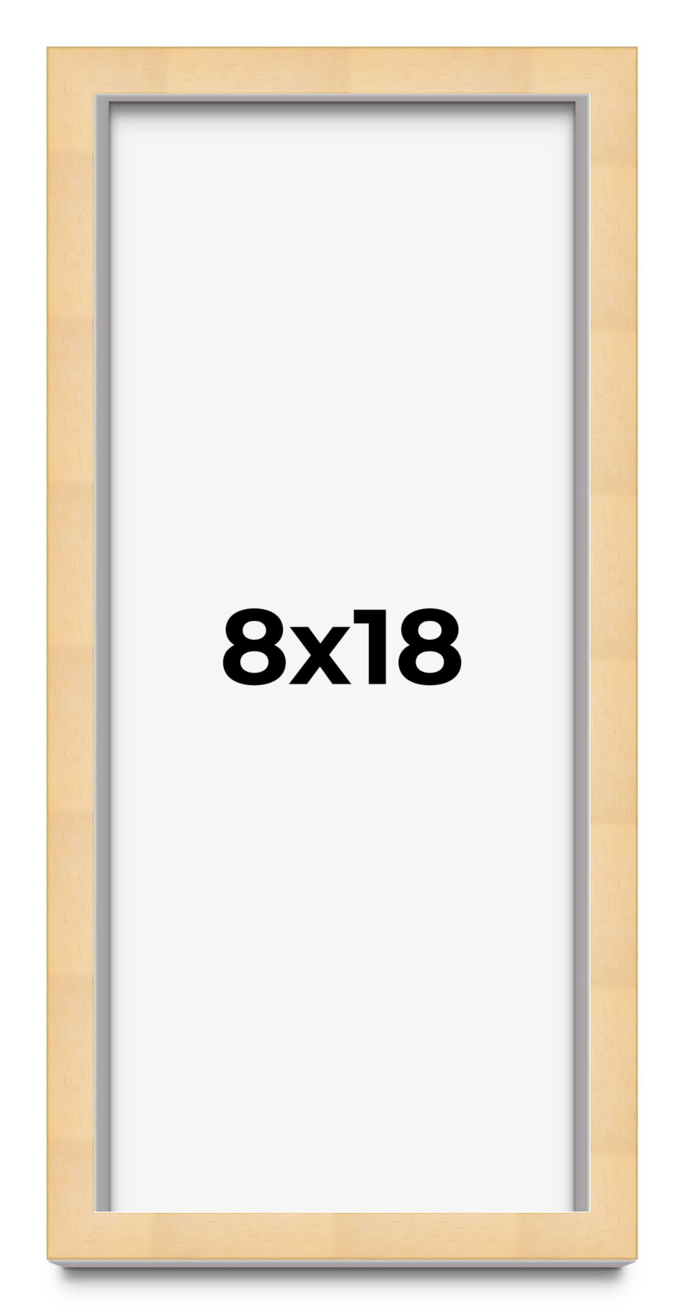 Amazon.com - 8x18 Frame Natural Wood Picture Frame | 0.75 Inch Moulding ...