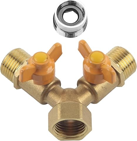 Amazon.com: TEUOPIOE Brass Washing Machine Water Splitter, Laundry Sink ...