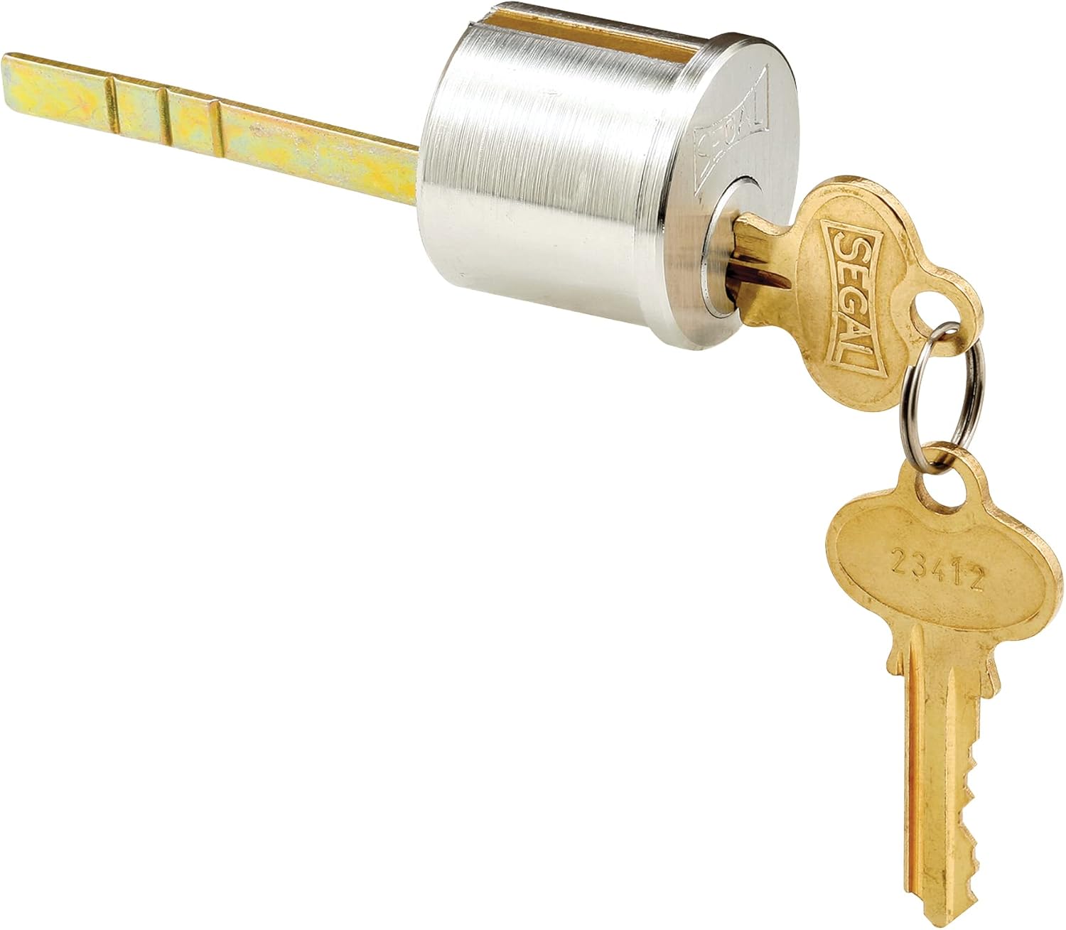 Segal SE 70003 Brass Key Lock Cylinder, Chrome Finish - Screen Door ...