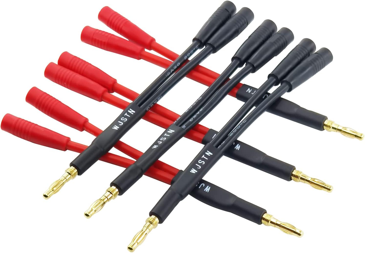 Amazon.com: WJSTN Banana Plug to 2-Female 4mm Banana Jack Socket Plug ...