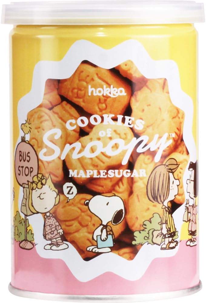 Amazon.co.jp: 北陸製菓 hokka スヌーピー(Snoopy) 丸缶メープル 90g : 食品・飲料・お酒