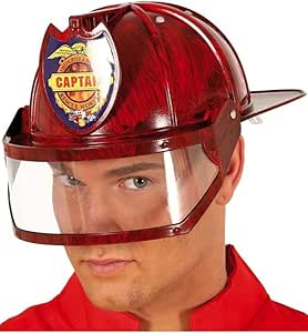 Guirca Firefighter captain helmet for adults : Amazon.co.uk: Toys & Games