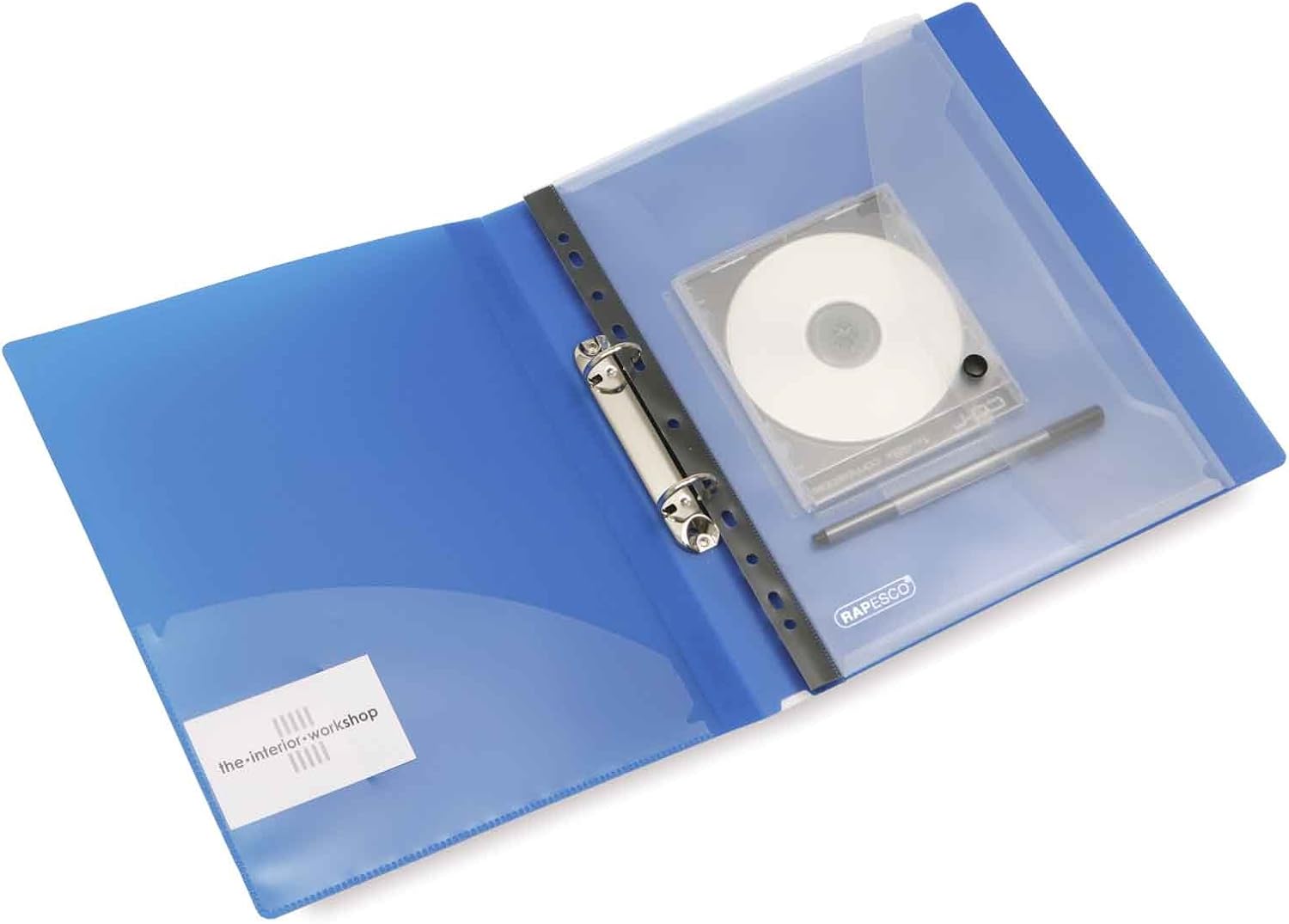 Rapesco A4 Plus Ring Binder Popper Wallet with Cd - Clear (Pack of 5 ...