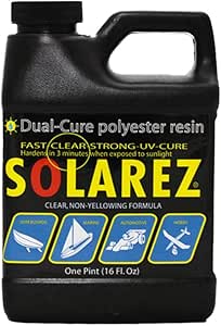 Amazon.com : SOLAREZ UV Dual Cure, Low-VOC Clear Polyester Resin (Pint ...