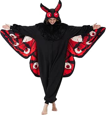 Amazon.com: YUTCOTC Mothman Costume Mothman Onesie Pajamas Halloween ...