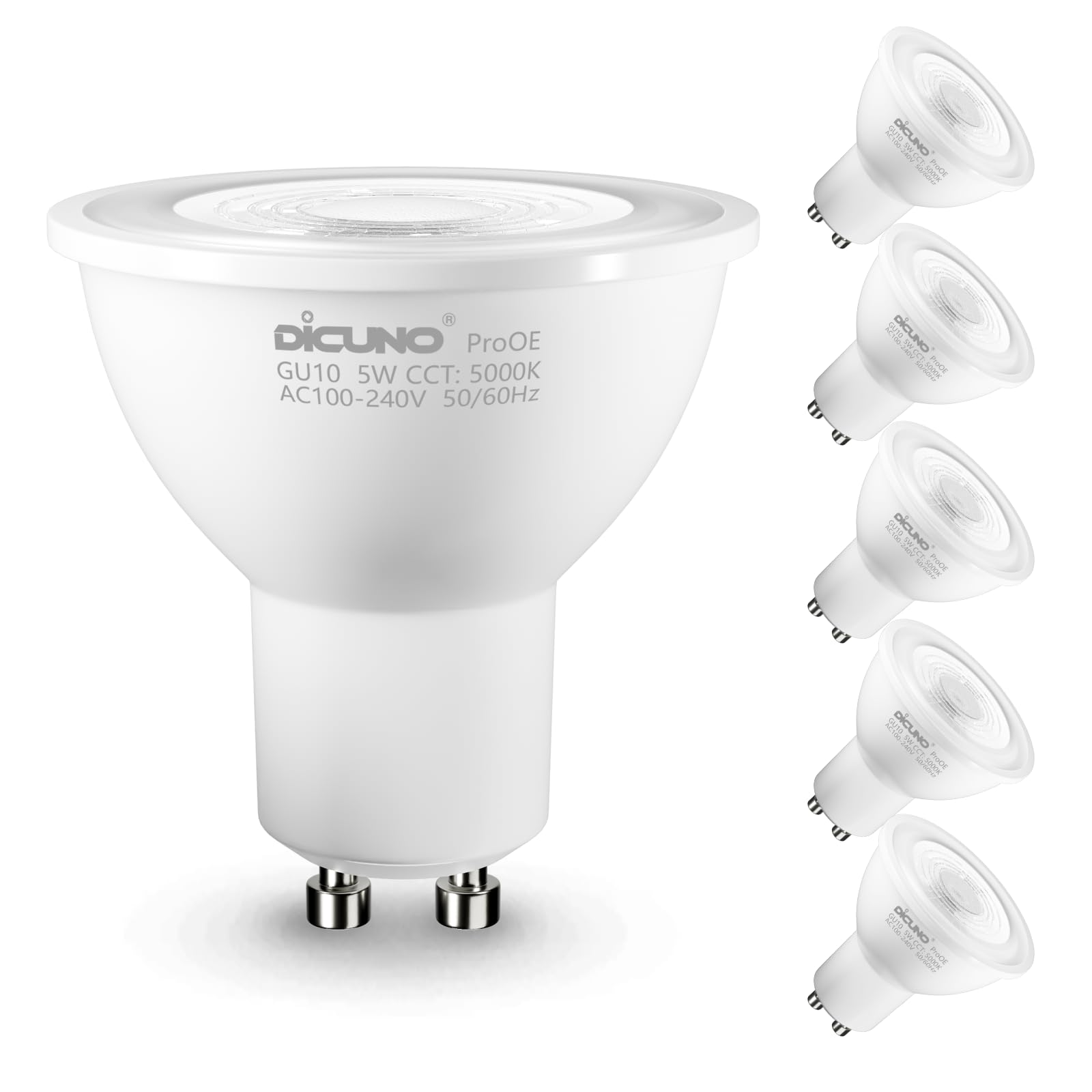 Dicuno Prooe Gu10 Led Bulb 5w 40w Equivalent High Cri | Desertcart KSA