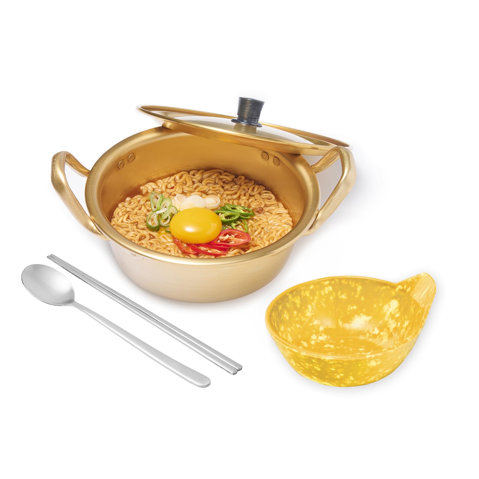 Amazon.com: Ramen Pot with Chopsticks, Spoon & Bowl Set | Portable ...