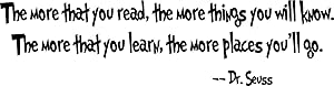 Dr. Seuss - The More You Read wall decal sticker home décor : Amazon.ca ...