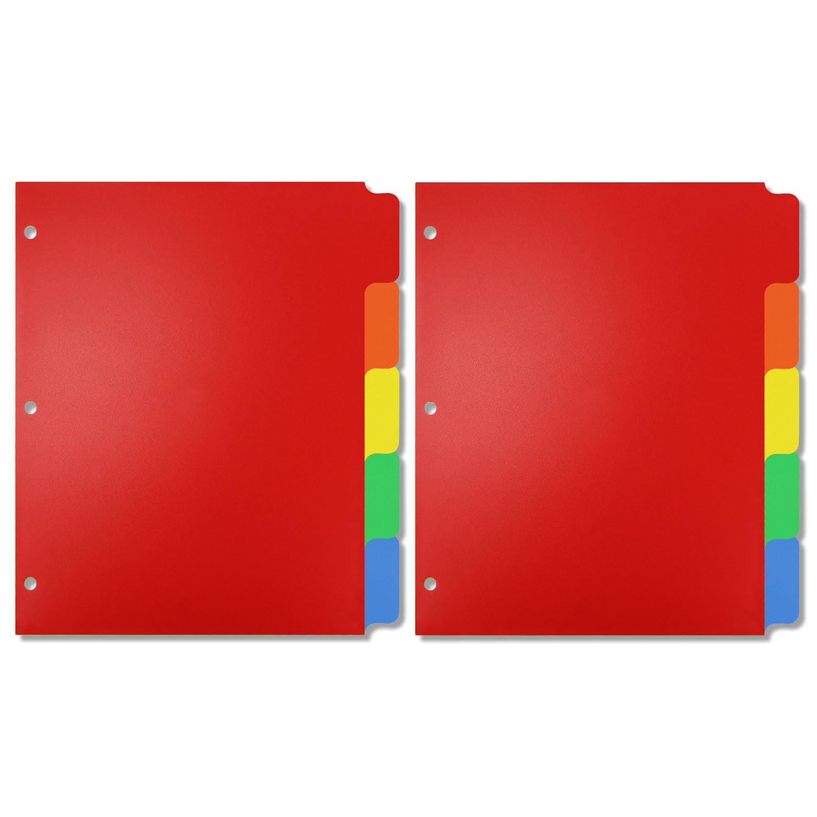Snapklik.com : (2 Sets) Durable Plastic Dividers For 3 Ring Binders, 5 ...
