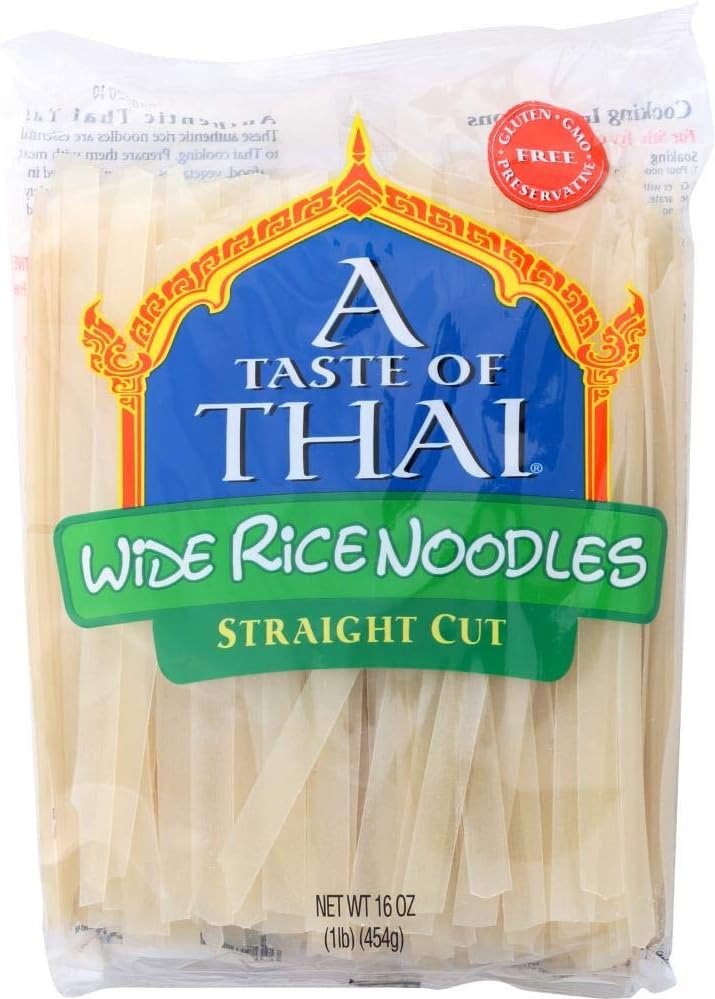 Amazon.com : Wide Thai Rice Stick Noodles Xl (1cm) Pack of 2 (16 Ounce ...