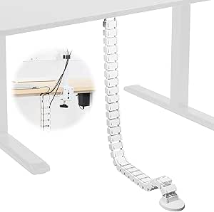 NALACAL Cable Management Kit for Desk – Adjustable Vertebrae Wire ...