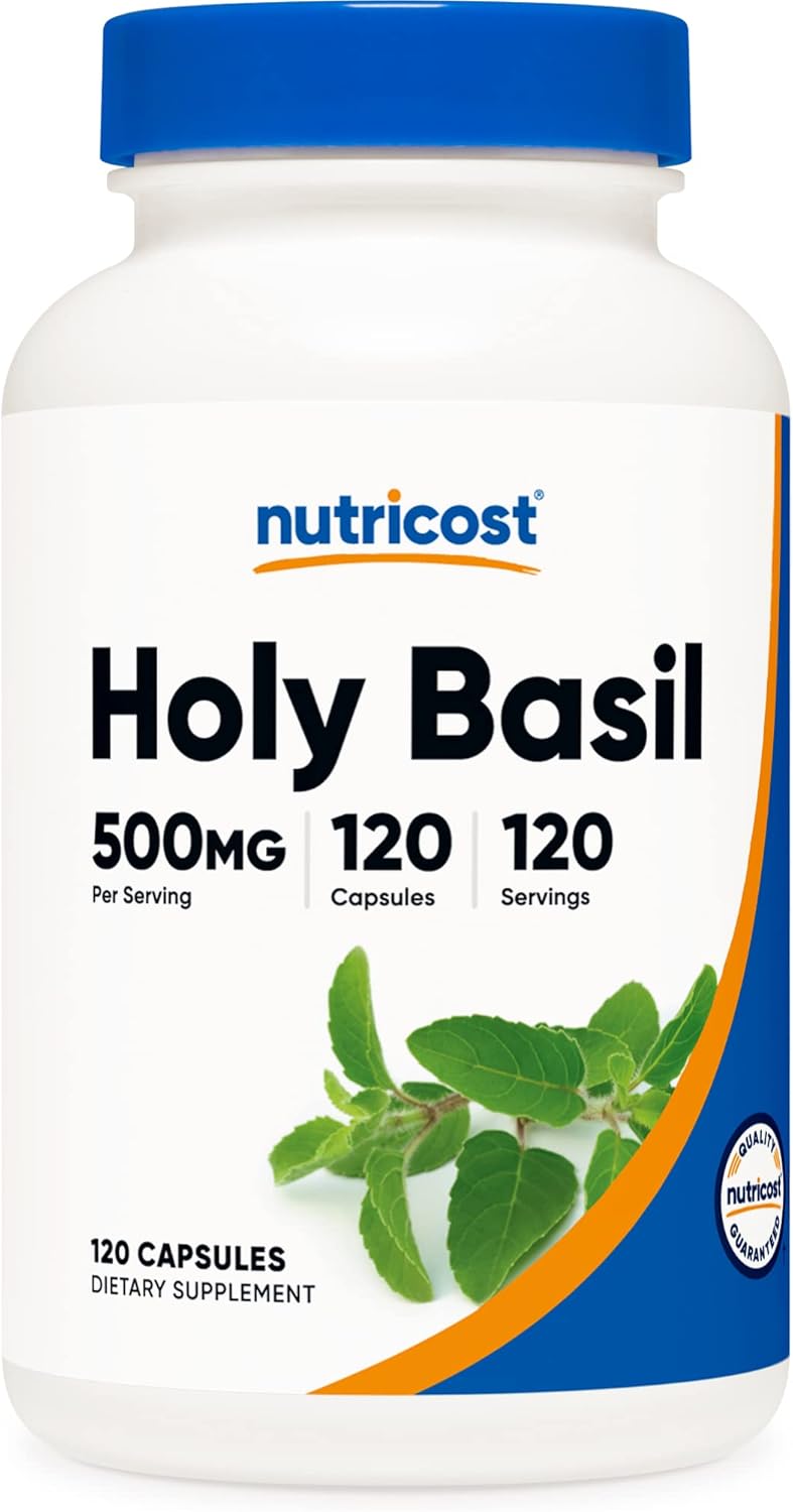 Amazon.com: Nutricost Holy Basil Capsules 500mg, 120 Vegetarian ...