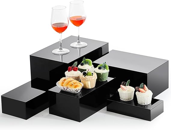 Amazon.com: Sintuff Buffet Risers 5 Pcs Acrylic Food Display Cube for ...