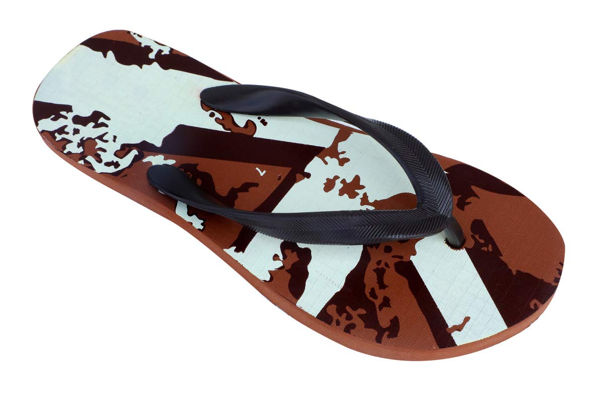 Buy Kiani Men's Tan Brown Slipper & Flip Flops (Size:9 UK ) at Amazon.in