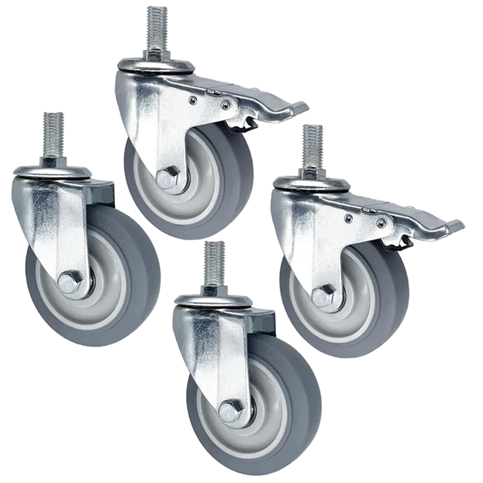 Door Wheel 4-Pack TPE Silent Casters - 1 Inch Wheels For Furniture ...