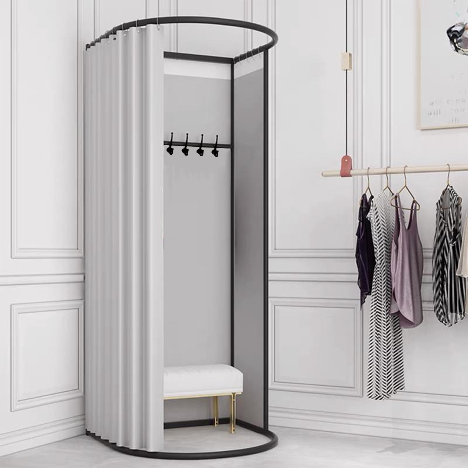 Amazon.com: WUGCHDA Clothing Store Fitting Room, Portable Dressing Room ...