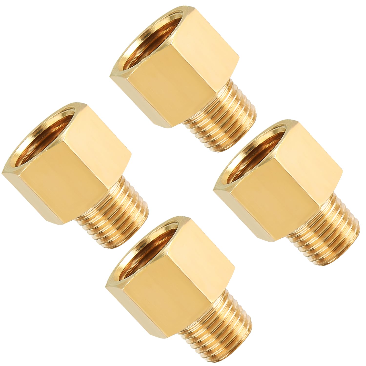 Snapklik.com : 4-Pack 3/8 Inch Female To 1/4 Male Reducer, NPT Brass ...