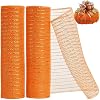 Amazon.com: TONIFUL 2 Rolls 10 Inch Orange Decorative Mesh Ribbbon ...