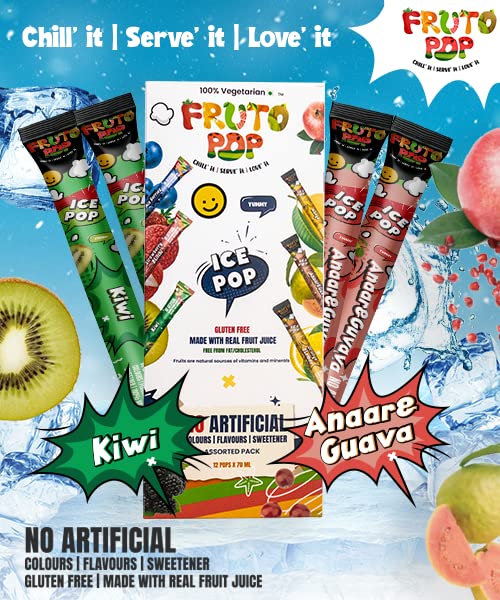 FRUTOPOP Icepops 100% Natural Freezer Pops, Juice Bars, Fat Free Ice ...