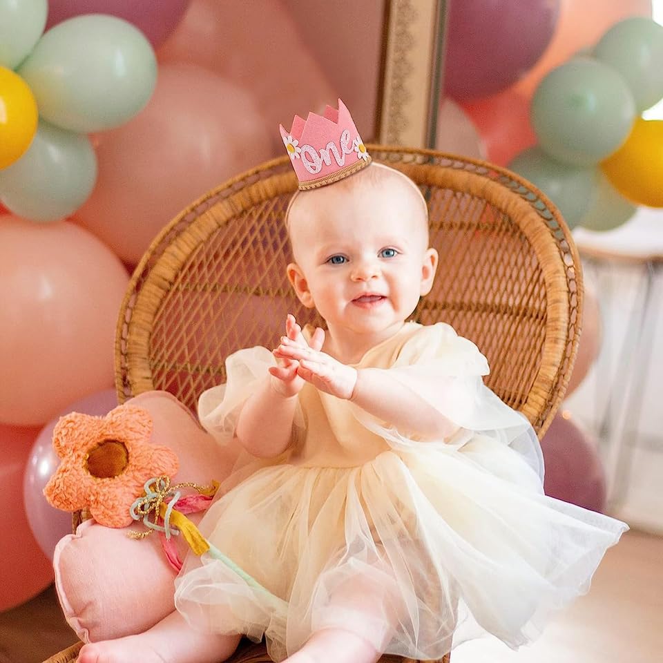 Snapklik.com : WORKKEEP Daisy Boho 1st Birthday Crown,Daisy Themed ...