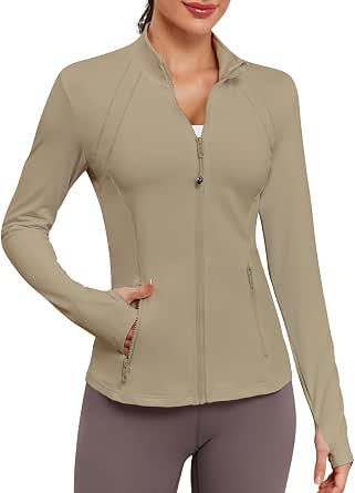 VUTRU Women Athletic Jacket Fitted Workout Running Zip Up Track Coat ...