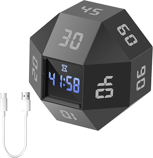 Pomodoro Timer, Productivity Timer Cube, Visual Focus Timer, Octagon Pomodoro Timer Clock ...