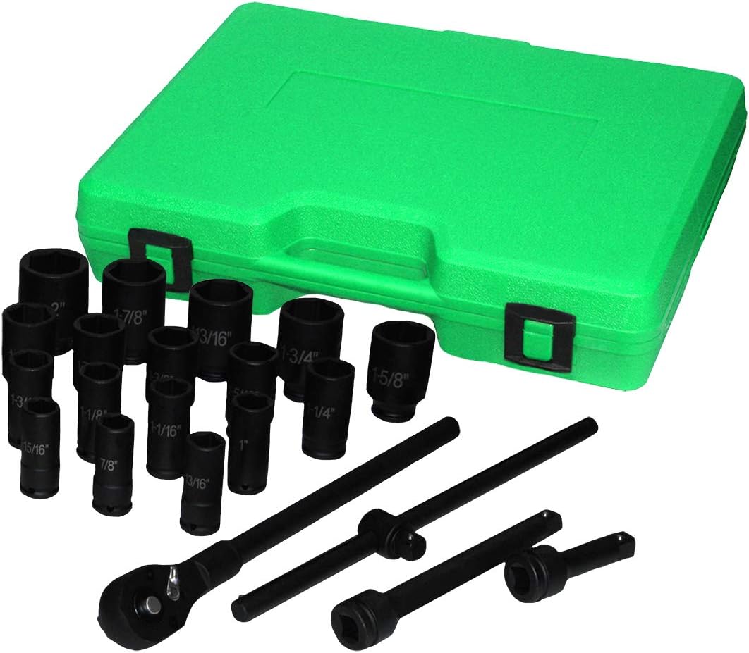 Grip 22 pc 3/4" Deep Impact Socket Set SAE - - Amazon.com