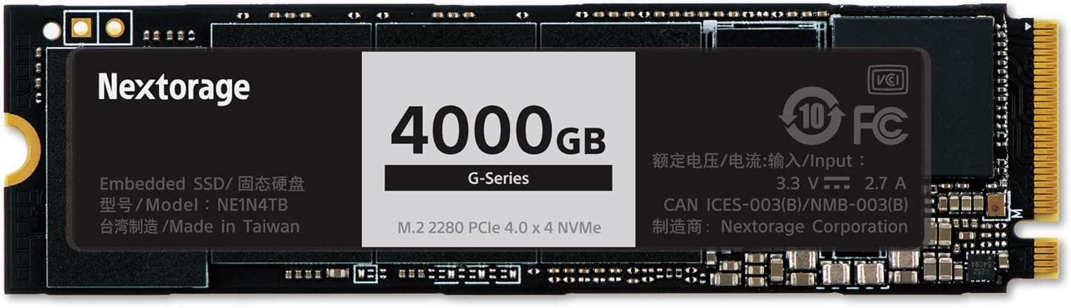 Amazon.com: Nextorage Japan 4TB NVMe PCIe Gen.4 M.2 Internal SSD (Read ...
