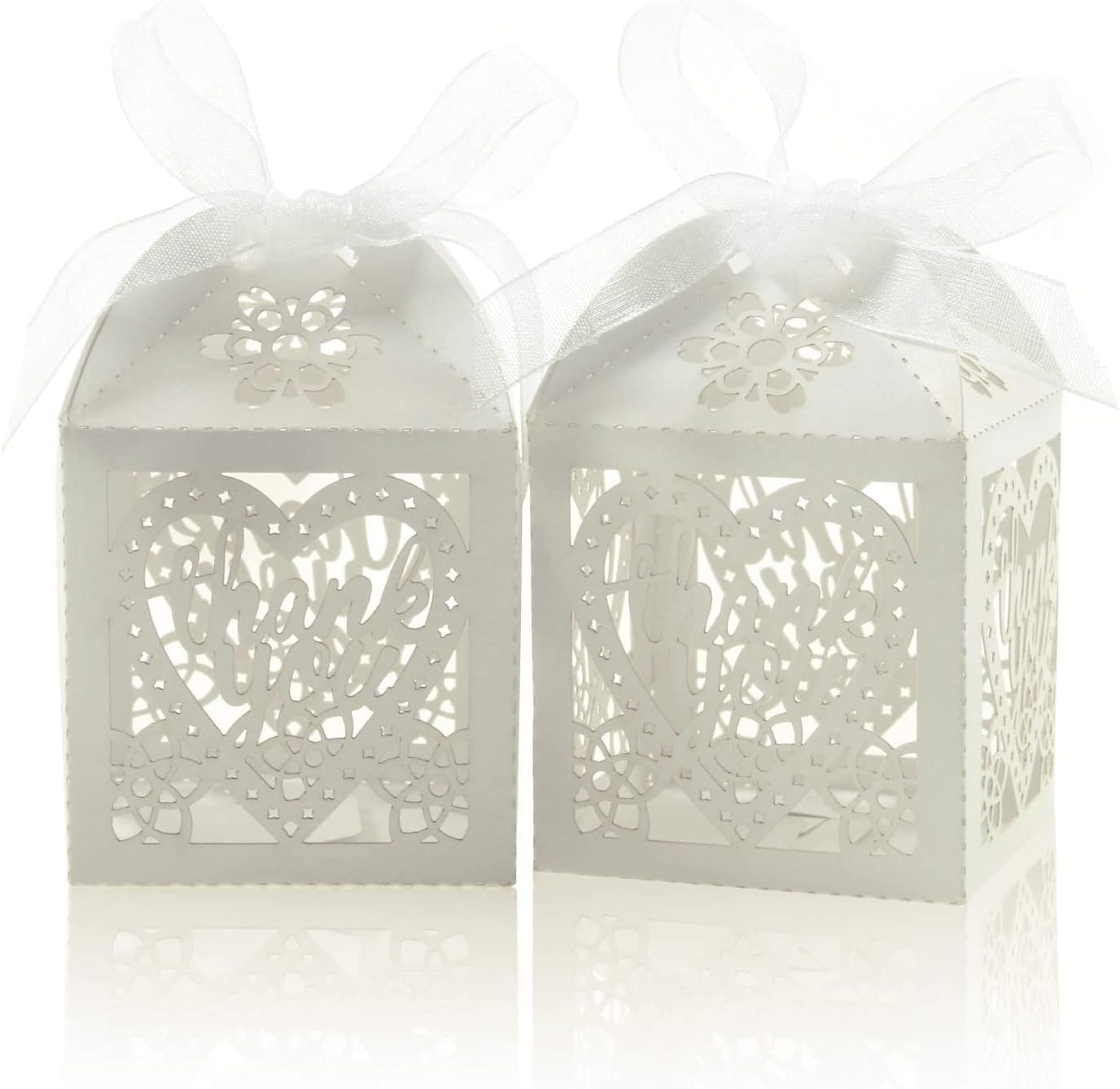 Amazon.com: Tinksky 100pcs Wedding Candy Boxes Couple Design Luxury ...