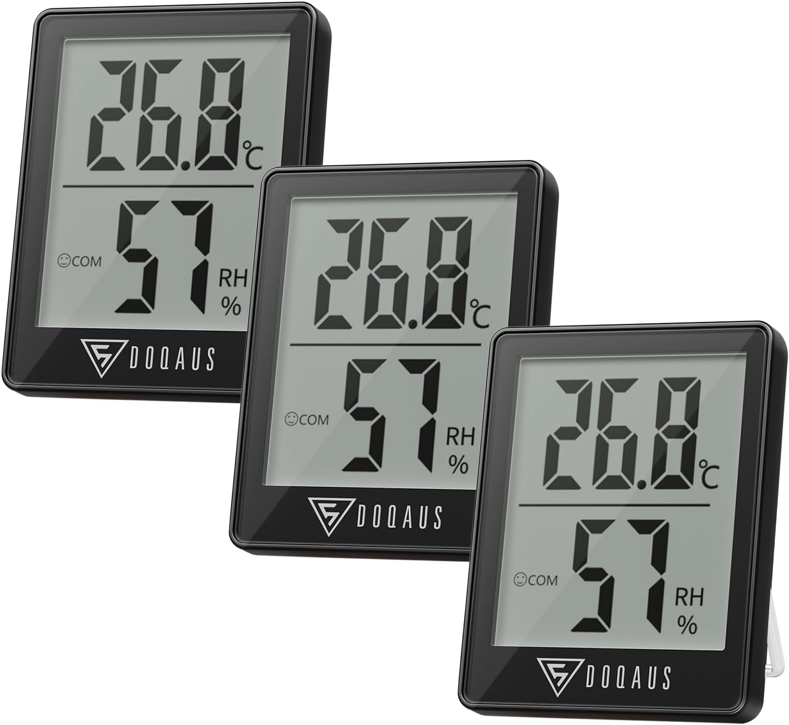 DOQAUS Digital Room Indoor Thermometers, Mini Humidity Meter ...