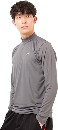 Amazon.co.jp: [ケイパ] Kaepa インナーシャツ メンズ 肌着 ドライ ストレッチ 長袖 Tシャツ ボトルネック 吸汗速乾 伸縮性 スポーツ アウトドア (チャコール L ...