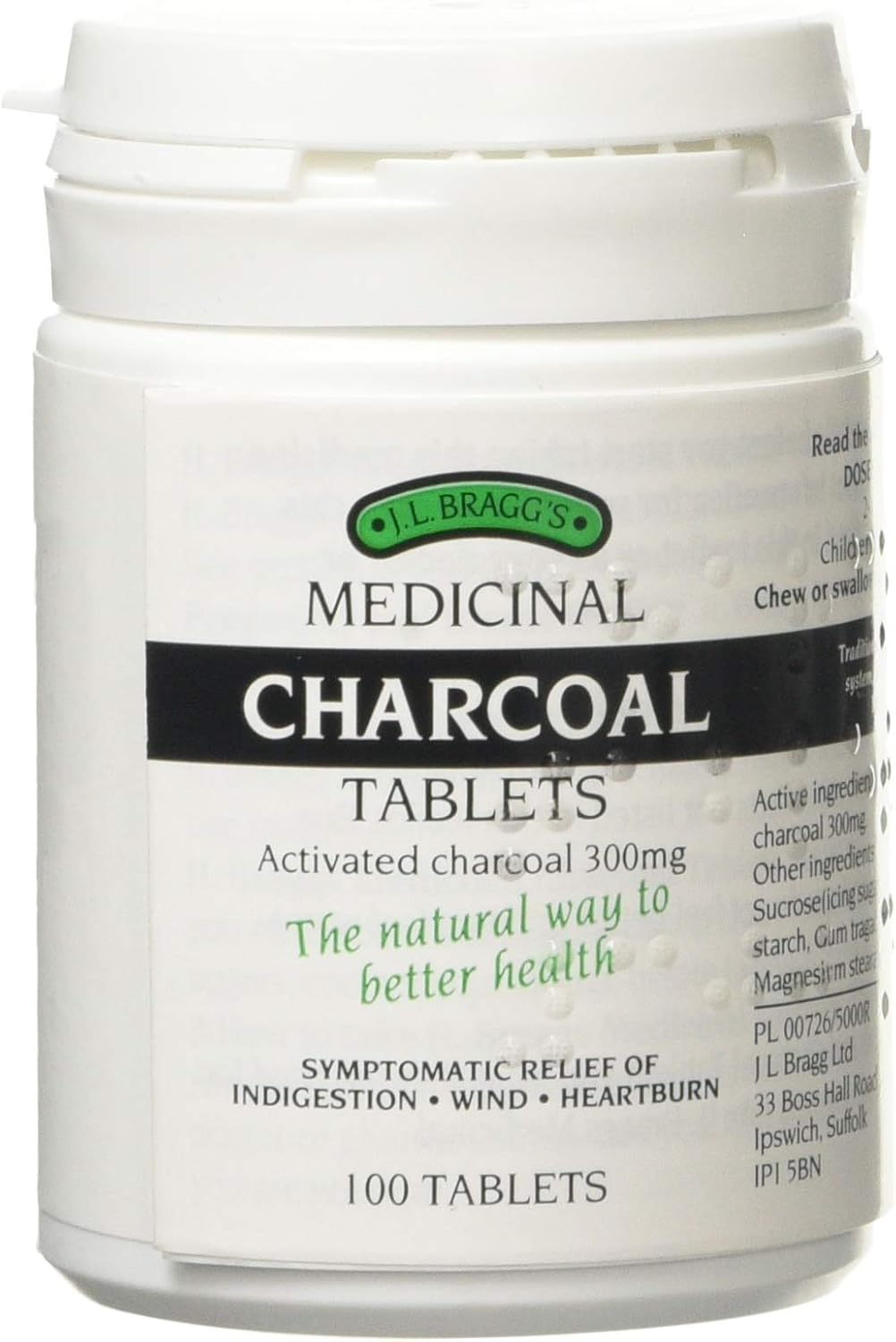 J.L Bragg's Charcoal Tablets 100, Pack of 2 : Amazon.co.uk: Health ...