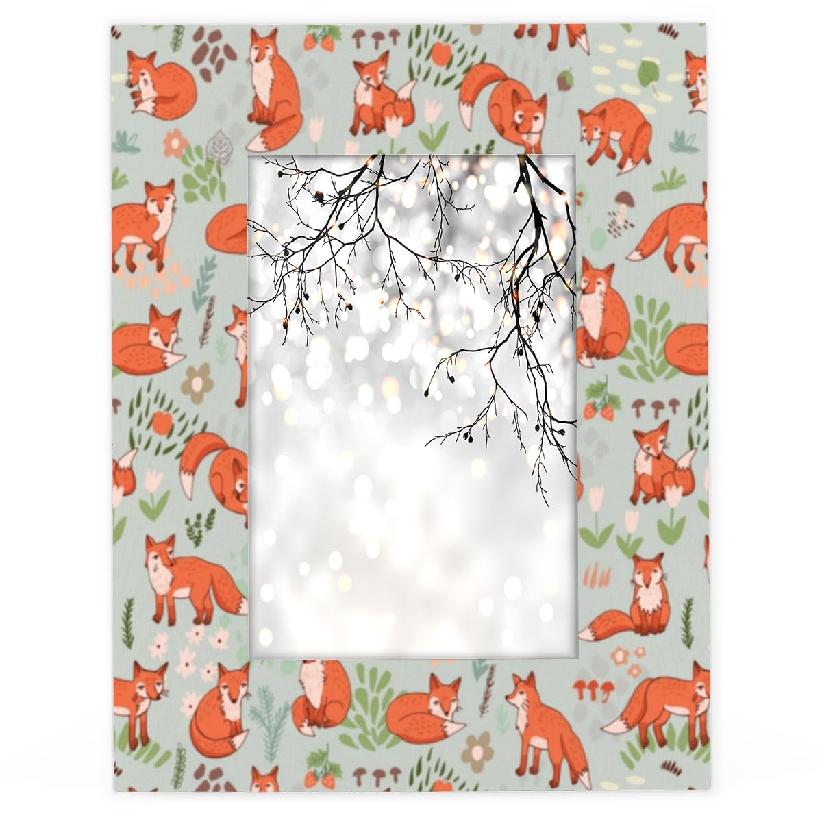 Amazon.com - XMNYGJ Cute Foxes Pattern 4x6 Picture Frame Display ...