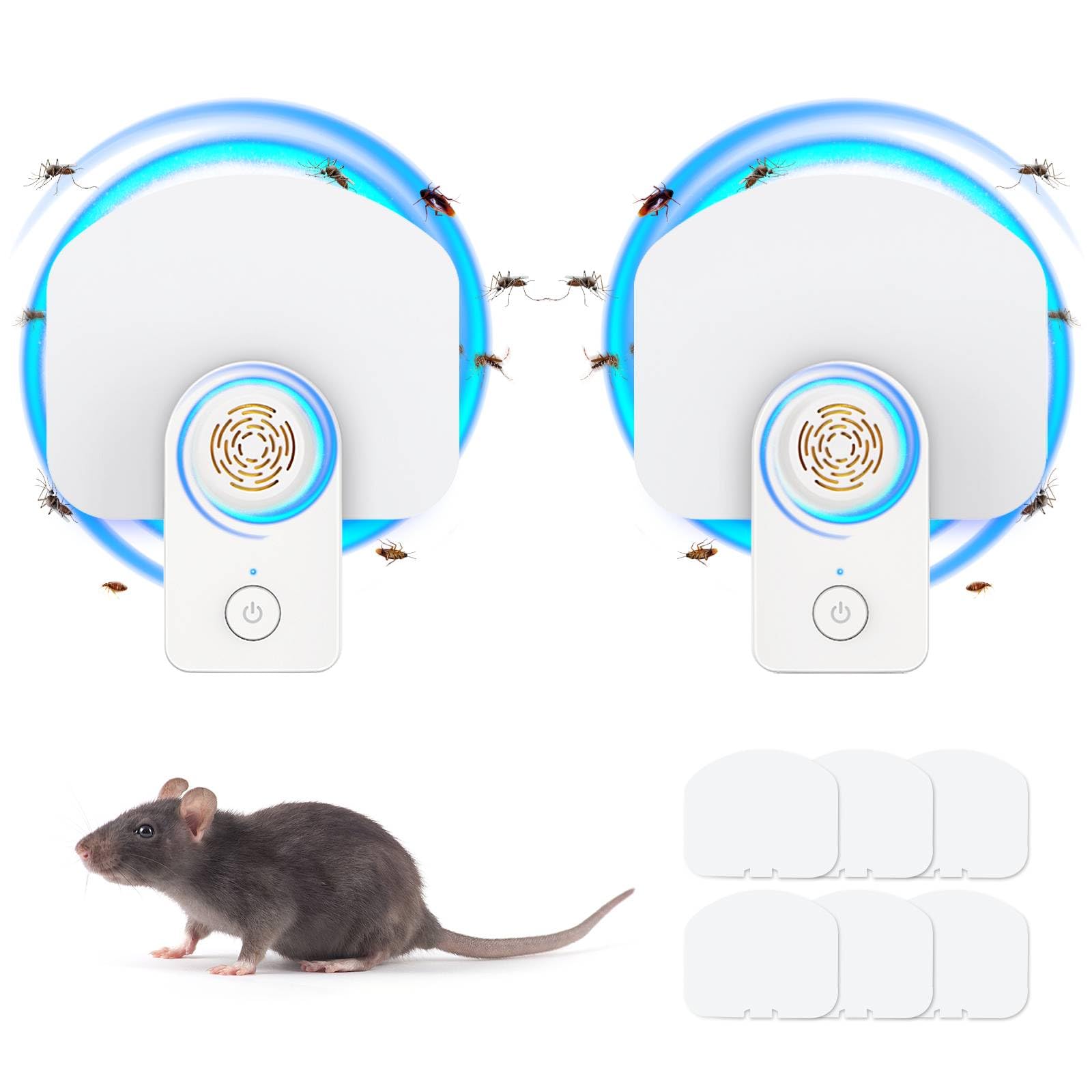 Amazon.com : 2 in 1 Flying Insect Trap Plug in & Ultrasonic Pest ...