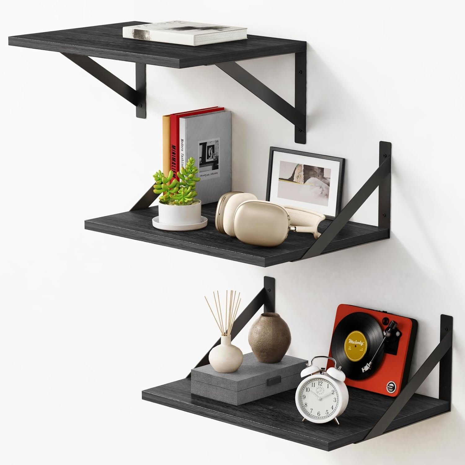 Amazon.com: Forbena Deep Floating Shelves for Wall Set of 3, 12 Inch ...