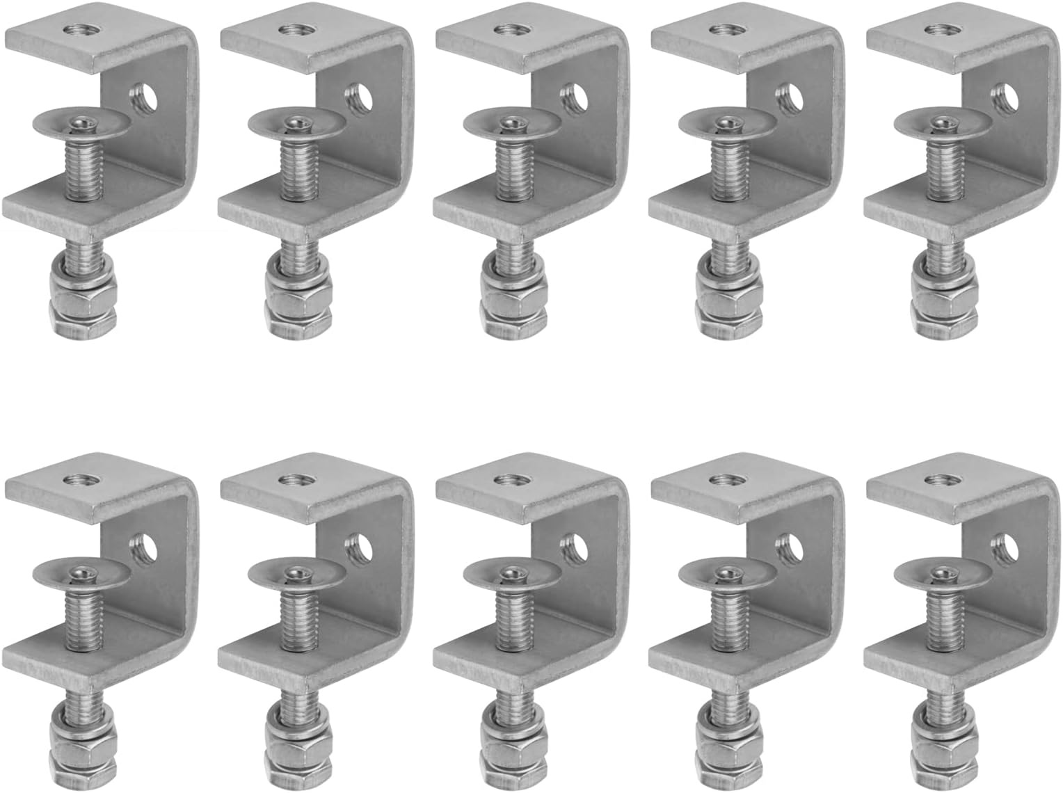 MOUNTAIN_ARK 10 Pack 304 Stainless Steel C Clamps for Desk Wood Working ...