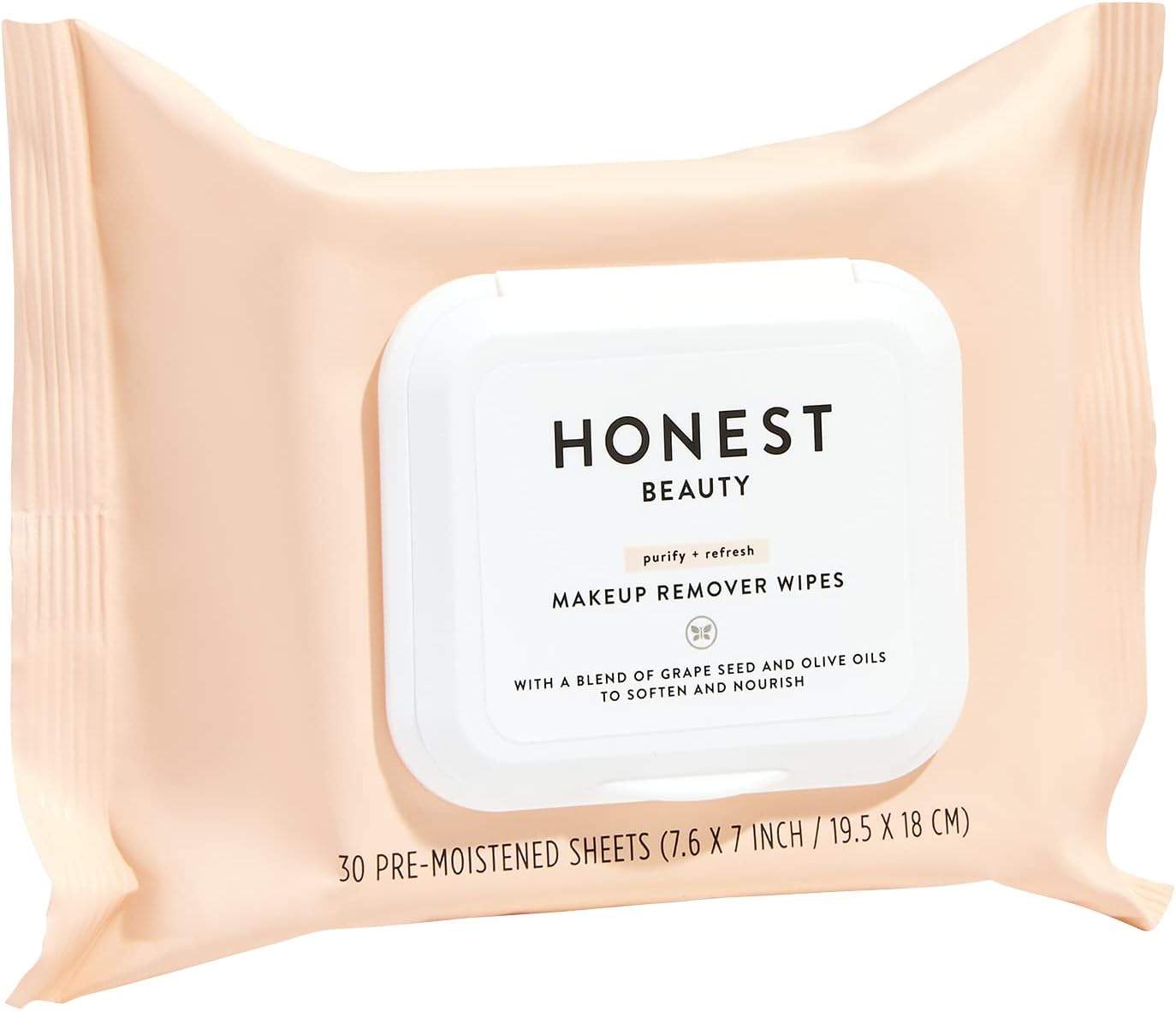 Honest Beauty 30 Pack Makeup Remover Wipes with Grape Seed and Olive ...