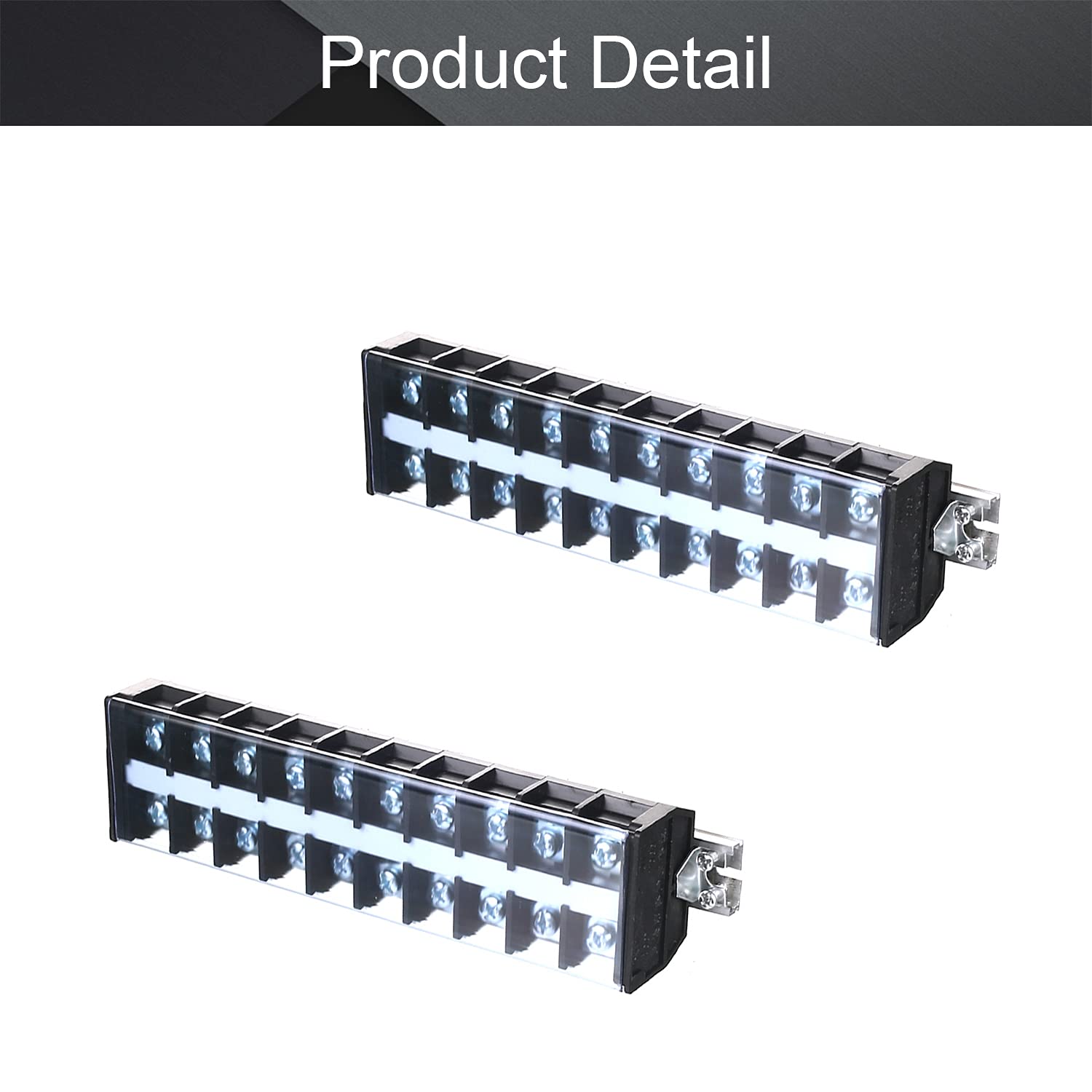 Snapklik.com : Terminal Block Strip Dual Row 10 Positions 660V 60A ...